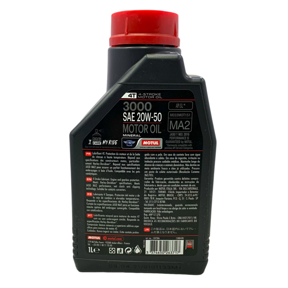 ACEITE 3000 20W50 MINERAL MOTUL